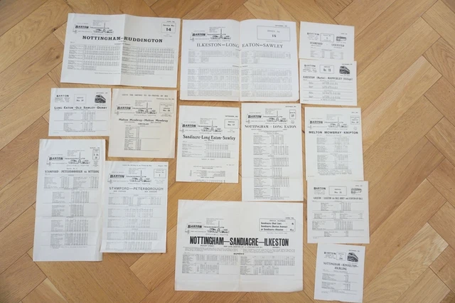 BARTON TRANSPORT NOTTINGHAM Bus Timetable Poster x14 £34.99 - PicClick UK