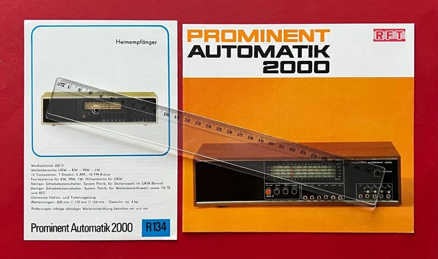 2 X DDR Reklame Prospekt RFT 1976/77 Radio PROMINENT Automatik 2000 ...