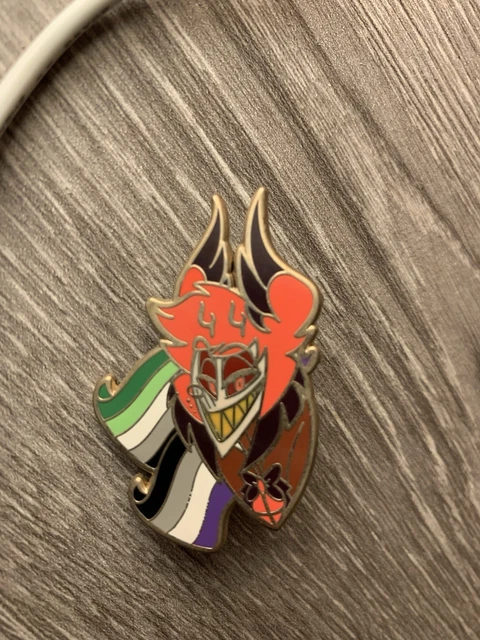 FAN MADE HAZBIN Hotel Alastor Ace/Aro Flags Enamel Pins £2.21 - PicClick UK