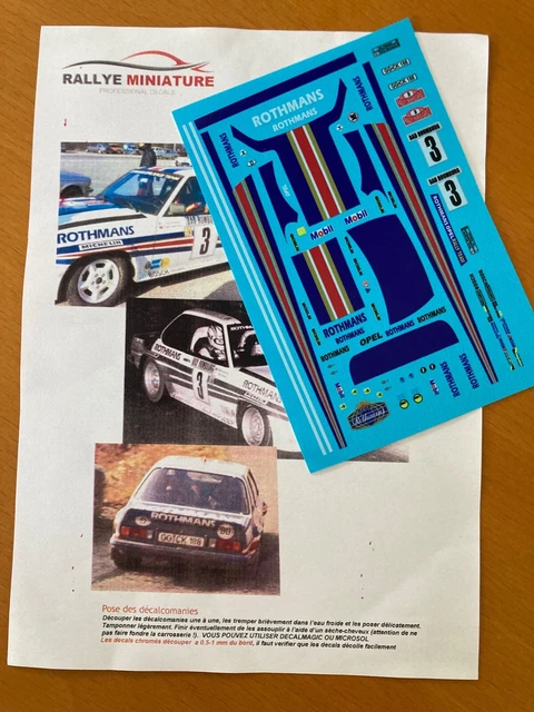DECALS 1/43 OPEL Ascona Vatanen Rallye Monte Carlo 1983 Rally ...