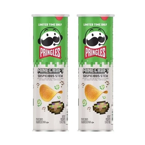 908023 2 X 158G Tin Pringles Minecraft Suspicious Stew Limited Time ...