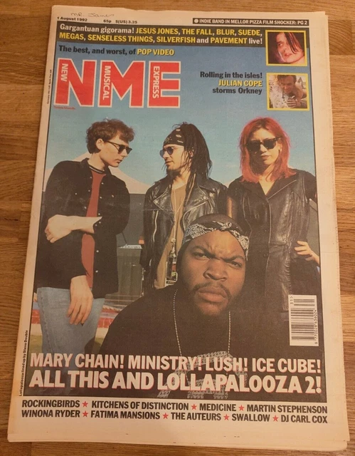 MAGAZINE - NME New Musical Express 1 Aug 1992 Mary Chain Lush Ministry ...
