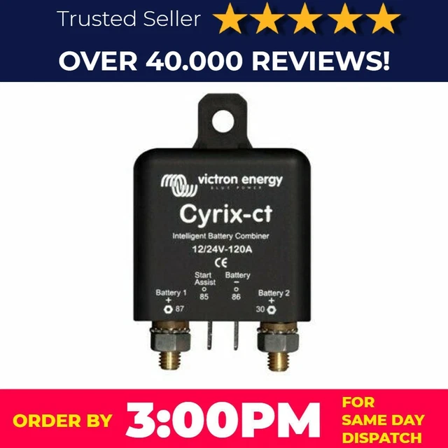 VICTRON ENERGY CYRIX-CT 12/24V 120A Intelligent Battery Combiner ...