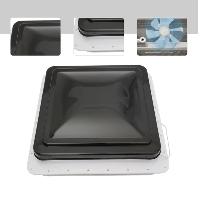 ROOF VENT FAN Camper Van Motorhome RV Caravan Skylight Vent 42cmx42cm ...