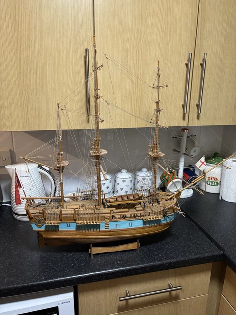 LARGE MADE MODEL Ship HMS Endeavour 1:60 £200.00 - PicClick UK
