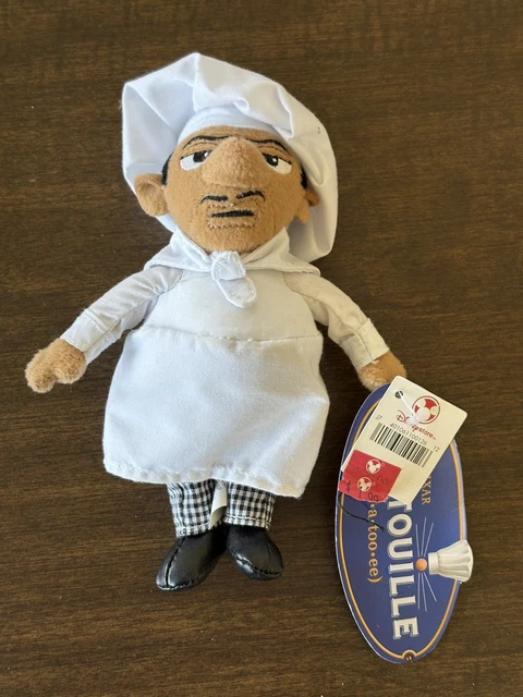 RATATOUILLE CHEF SKINNER 10" Plush Rare Disney Pixar Cook Chef Paris ...