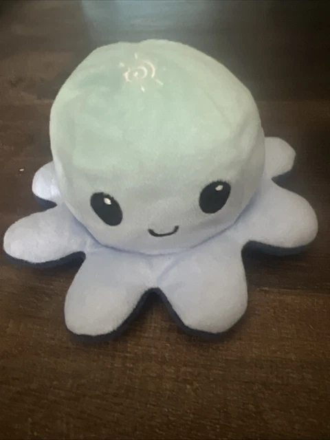 FLIPPABLE MOOD OCTOPUS Soft Toy Light Blue Dark Blue, Double Sided ...