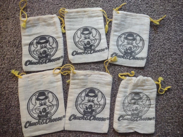 RARE CHUCK E. Cheese Showbiz Pizza Derby Design Token Coin Holder Bag ...