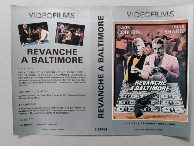 JAQUETTE VHS - Revanche A Baltimore - Vhs Sleeve - James Coburn EUR 5,00 - PicClick FR