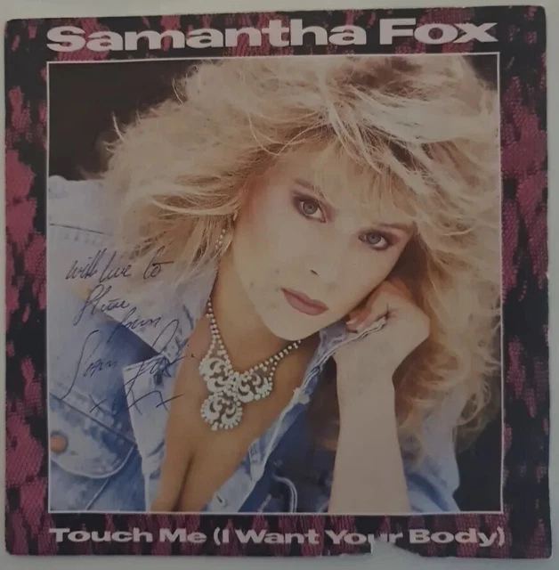 SAMANTHA FOX AUTOGRAMM Autograph signiert signed TOUCH ME Vinyl Single ...