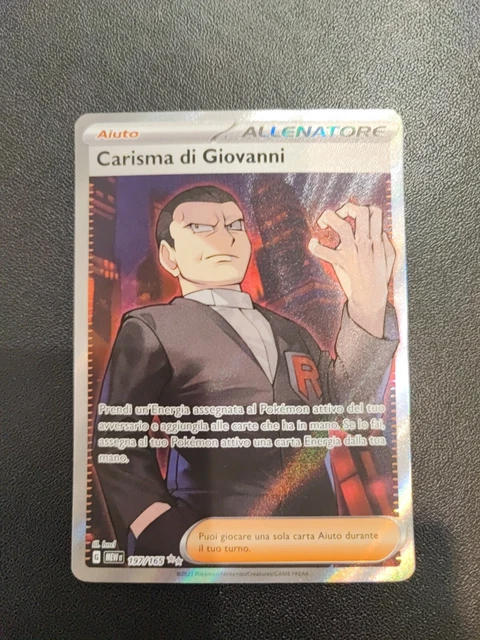 CARTA POKEMON SET 151 Carisma Di Giovanni Full Art 197/165 ITA NM EUR ...