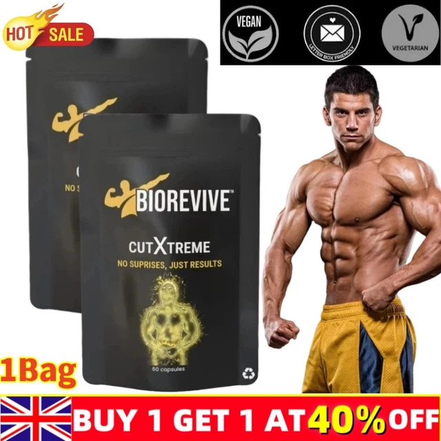 BIOREVIVE CUTXTREME THERMOGENIC Fat Burner Supplement 780mg Vegan ...