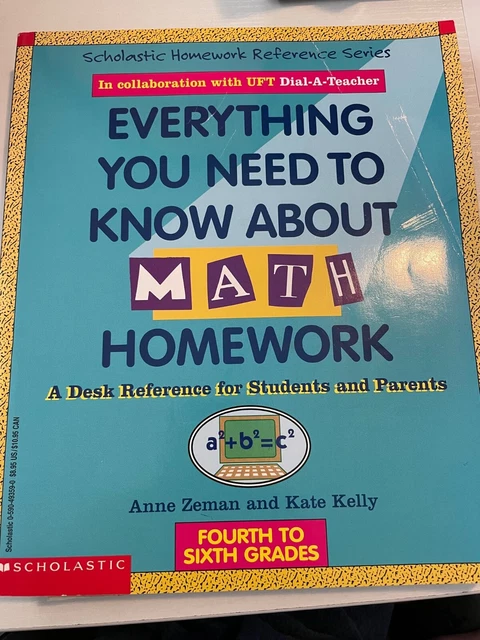 EVERYTHING YOU NEED to Know About Math Homework 4th 5th 6th grades $9. ...