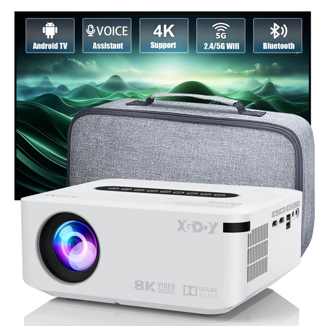 4K PROJECTOR 12000 Lumen Full HD LED 5G WiFi & Bluetooth Projector Home ...