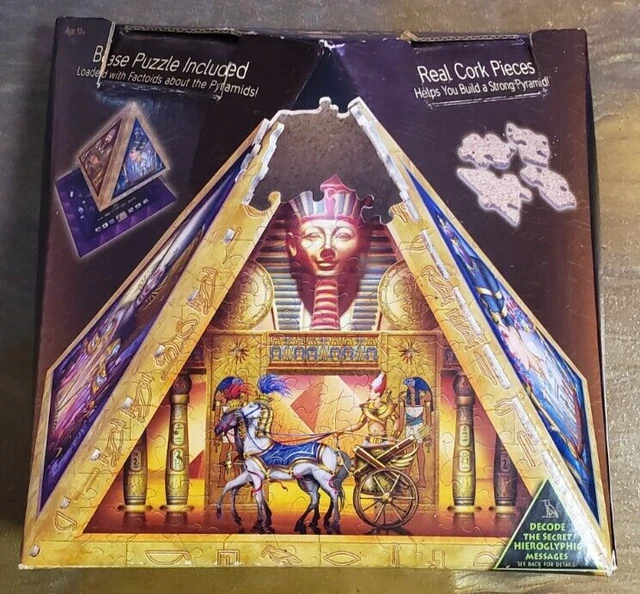3D MYSTERY OF the Pyramid 365 Pc Puzzle #30902 Real Cork Pieces Egypt £ ...