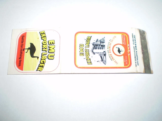 VINTAGE AUSTRALIAN BEER match book cover - Emu Export $3.25 - PicClick AU