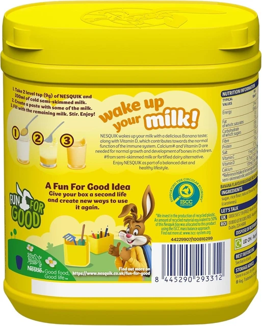 NESQUIK MILKSHAKE MIX Banana 500g £5.40 - PicClick UK