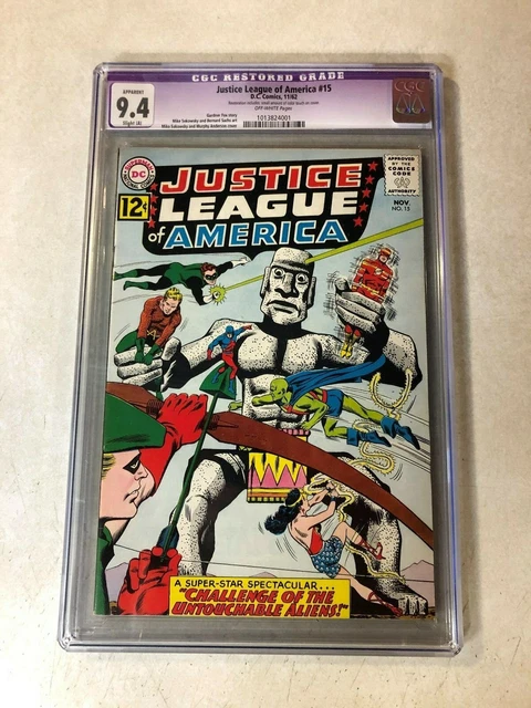 JUSTICE LEAGUE OF America #15 CGC 9,4 quasi nuovo flash leggero WONDER ...