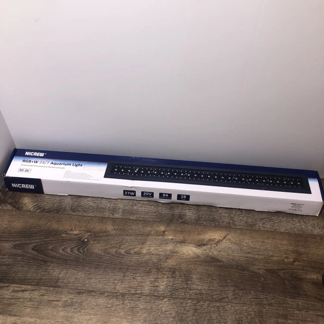 NICREW RGB+W 24/7 LED Aquarium Light W/Controller Full Spectrum Fish ...