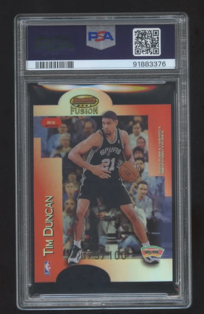 1998 BOWMAN BEST Tim Duncan-Karl Malone Réfracteur Fusion #Ed 079/100 ...