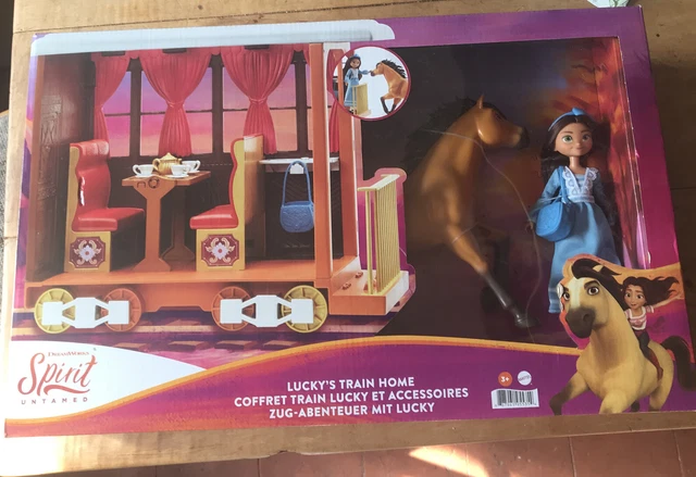 DREAMWORKS SPIRIT UNTAMED Lucky's Train Home Playset with Doll and ...