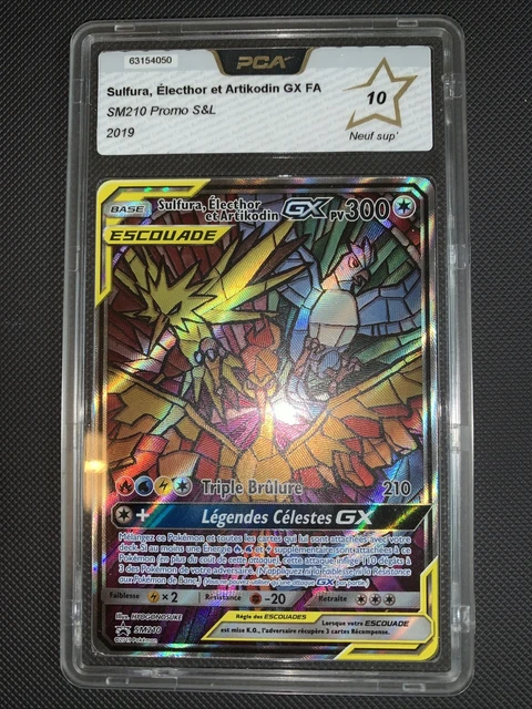 Carte Pokémon Sulfura électhor Et Artikodin Gx Fa Sm210 Pca Psa