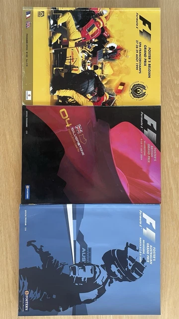 COLLECTION OF THREE F1 Grand Prix Programmes - Belgium, Australia ...