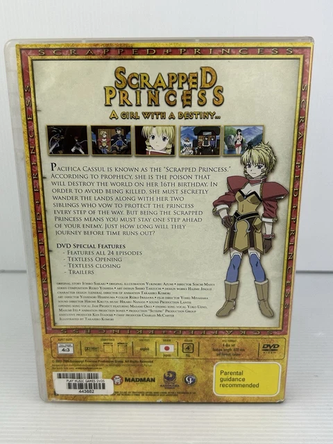 SCRAPPED PRINCESS COMPLETE Collection Anime DVD 2004 Region 4 $59.95 ...