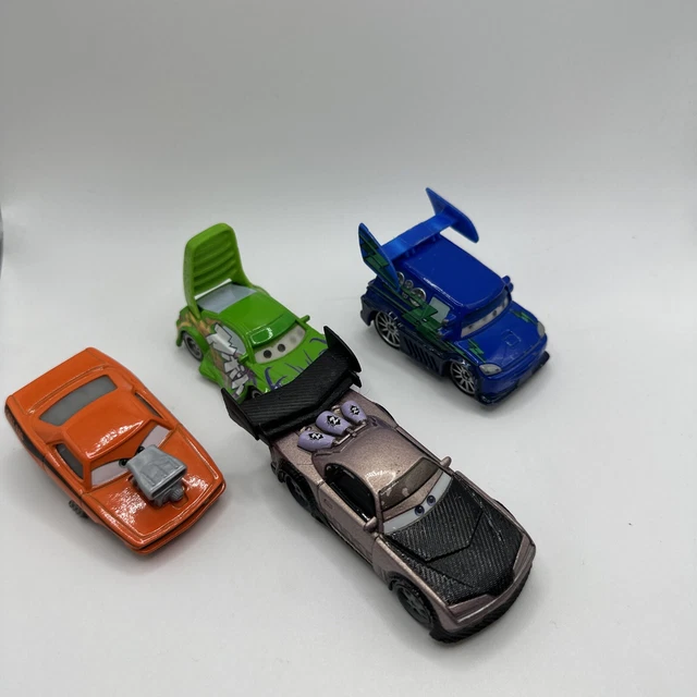 DISNEY PIXAR CARS Bad Boy Bundle X4 DJ Boost Wingo Snot Rod Diecast 1: ...