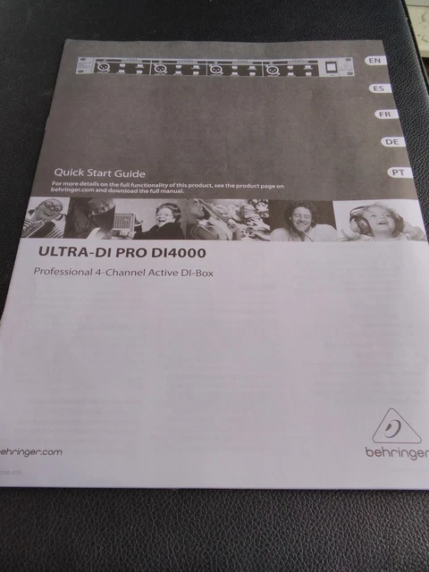 BEHRINGER ULTRA-DI PRO DI4000 D.I. User Guide, Behringer Catalogue ...