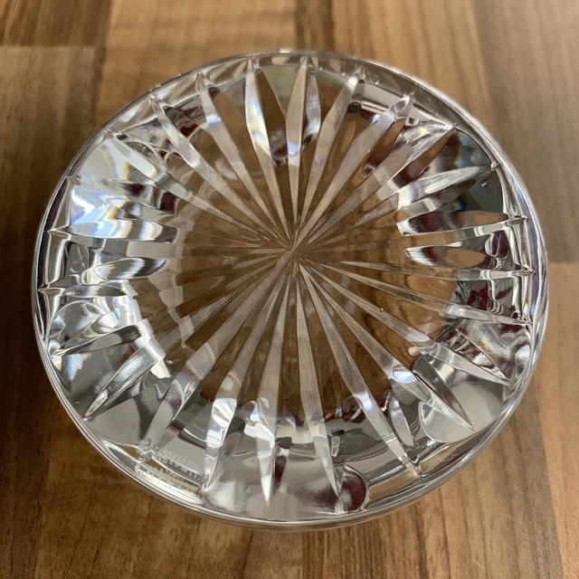 EDINBURGH CRYSTAL CUT Glass Smooth Circles To The Sides Paper Weight £ ...