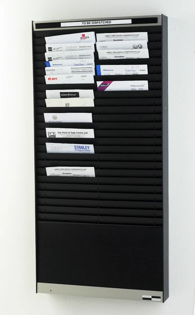 BLACK WORKSHOP JOB Card Wall Rack For A4 Portrait Job Cards - 50 ...