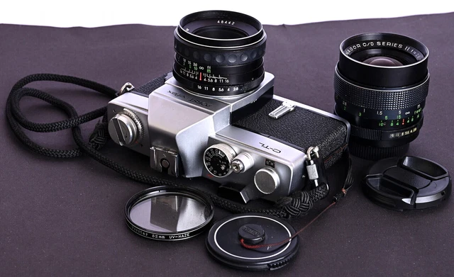 PORST REFLEX C-TL Chrome 35mm Film SLR c/w 50mm f/2.8 & 28mm f/2.8 ...