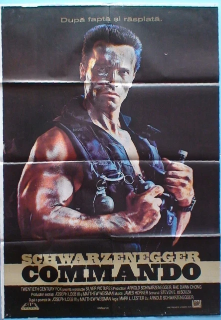 MOVIE POSTER=COMMANDO (3)=(ARNOLD Schwarzenegger, dir. Mark L. Lester ...