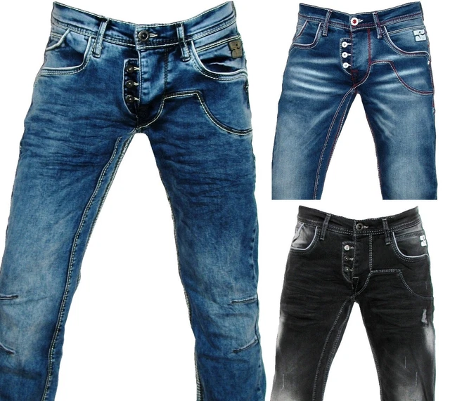 DESIGNER RUSTY NEAL JeANs Hosen Ruben Kontrast Nähte W 29 30 31 32 33 ...