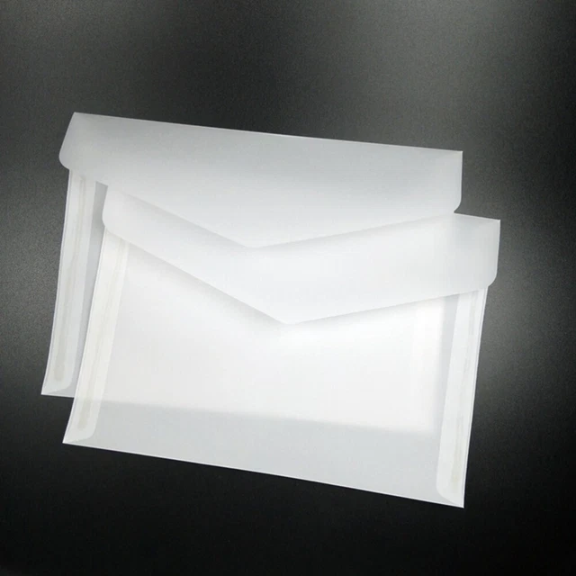 50 PCS VELLUM Envelopes Transparent Storage Portable Paper Folder £12. ...
