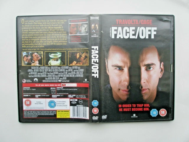 FACE/OFF (DVD) STARRING Nicolas Cage & John Travolta. £3.80 - PicClick UK