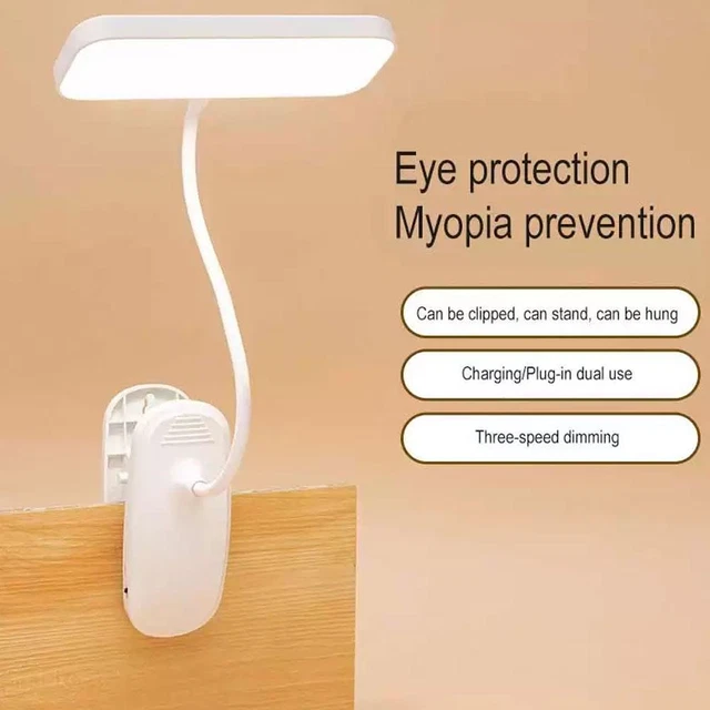 FLEXIBLE TABLE LAMP with Clip Led Desk Lamp Rechargeable Bedside Night Light Q9 £6.73 - PicClick UK