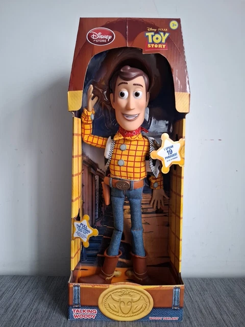 DISNEY STORE TOY Story Woody Interactive Talking Doll Figure with Pull ...