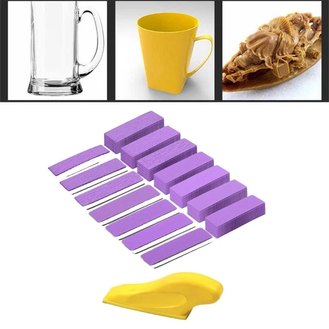 PROFESSIONAL 71PC ABRASIVE Paper Set Square Handheld Grinding Tool ...