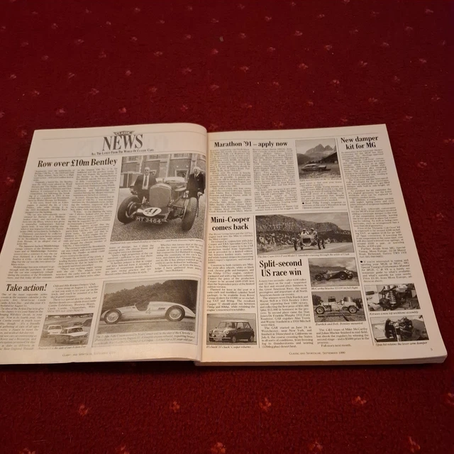 CLASSIC AND SPORTSCAR Magazine September 1990 (154) Ferrari 911 Porsche ...