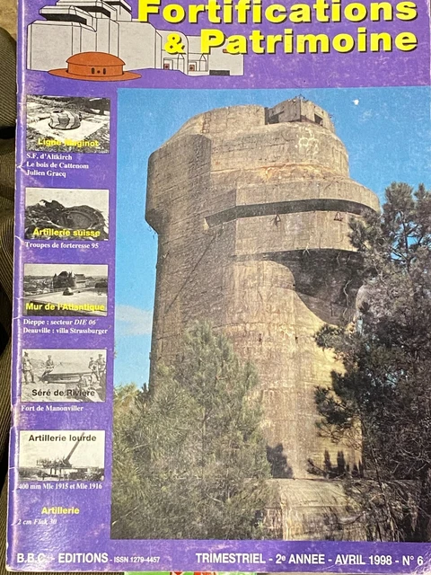 REVUE &FORTIFICATIONS ET PATRIMOINE" N°6 Avril 1998 EUR 11,00 - PicClick FR