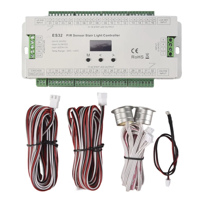 32CH ES32 PIR Sensor Stair Light Controller Human Body Infrared ...