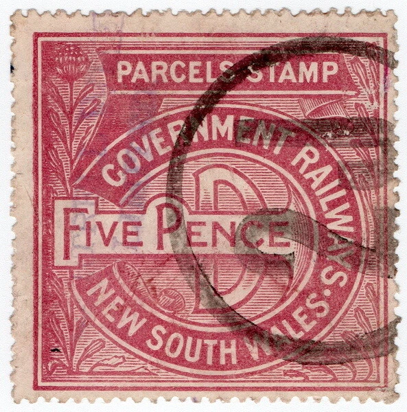 (I.B) AUSTRALIA - NSW Railways : Parcel Stamp 5d (1914) £49.99 ...