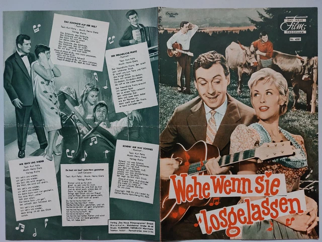 DNF 1958 Wehe, wenn sie losgelassen Peter Alexander, Bibi Johns, Ruth ...