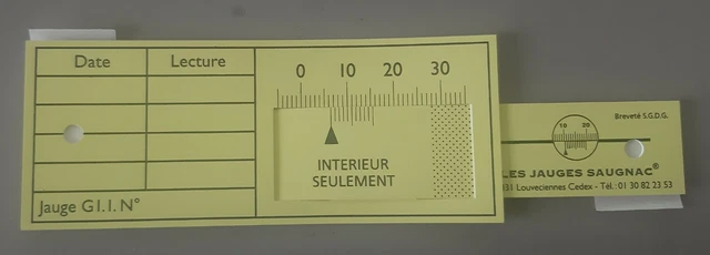 1 FISSUROMÈTRE JAUGE Saugnac G1.1 Mesure fissure mur maison - Témoin ...