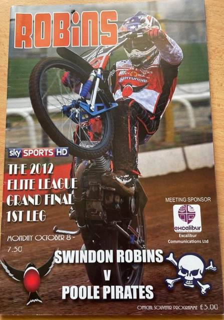 POOLE V SWINDON Elite League Final programmes (Home & Away) £3.00 ...