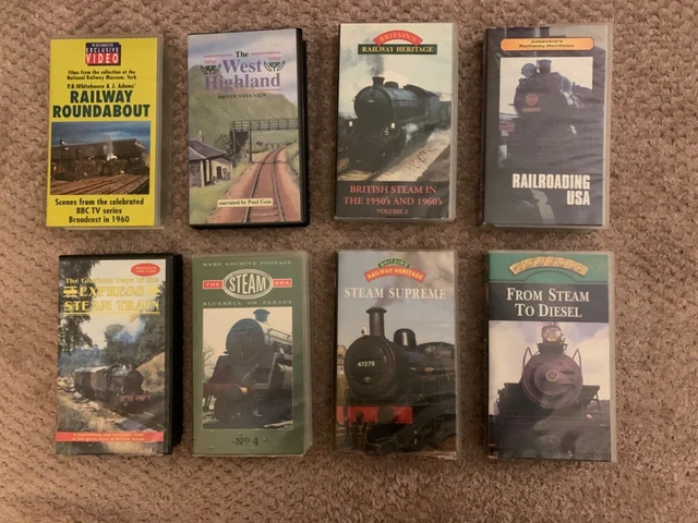 STEAM TRAIN VHS Video Tapes Bundle x 7 British Steam & 1 US steam £1.75 ...