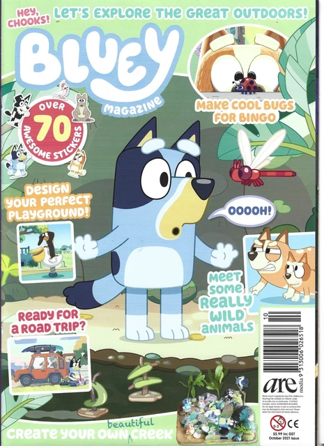 BLUEY MAGAZINE ISSUE October 2021 Meet some Wild Animals Over 70 ...