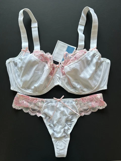 AVON WHITE LACE Size 40DD lace bra + matching thong Size 12 BNWT £10.99 - PicClick UK